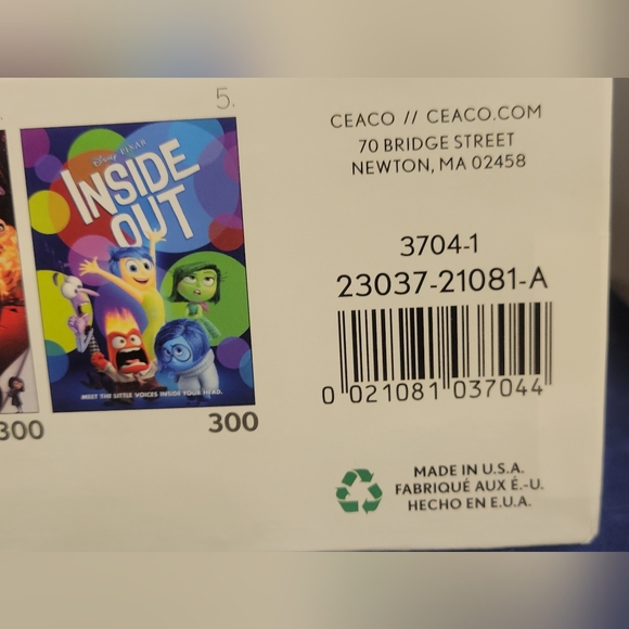 ceaco | Games | Disney Pixar Jigsaw Puzzle 5 Pack Cars Toy Story Mu ...